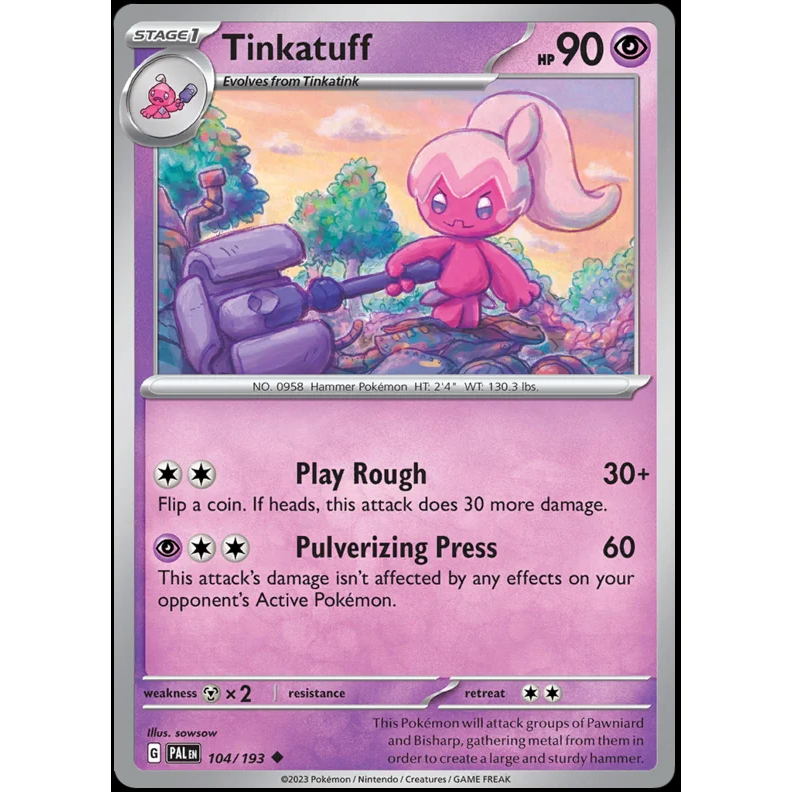 Pokemon TCG: Paldea Evolved - Tinkatink / Tinkatuff / Tinkaton | Shopee ...
