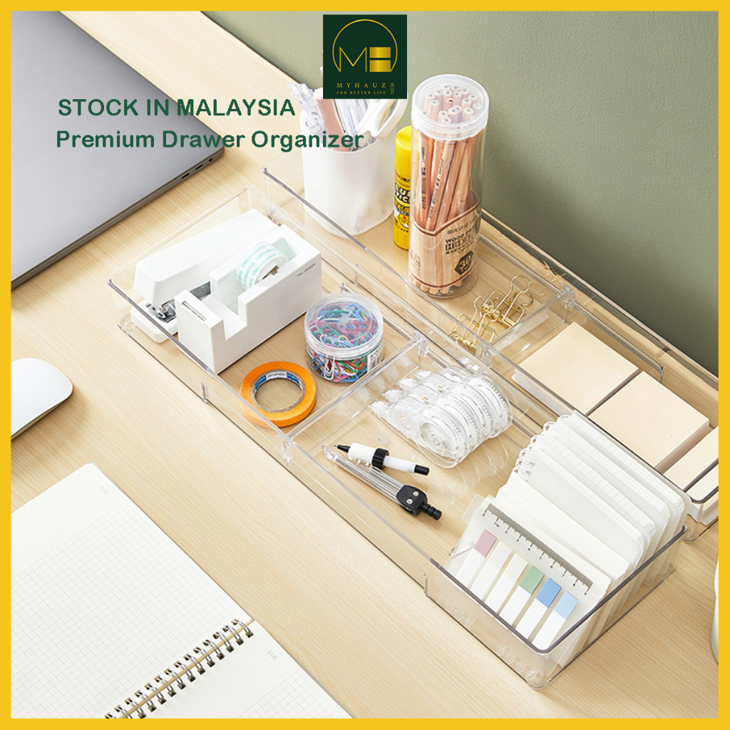 Anti-scratch Drawer Organizer Tray Transparent Arcylic Desk Organizer ...