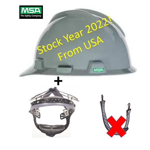 MSA Vgard Helmet Cap , Safety Head Protection, Grey 475364, USA with ...