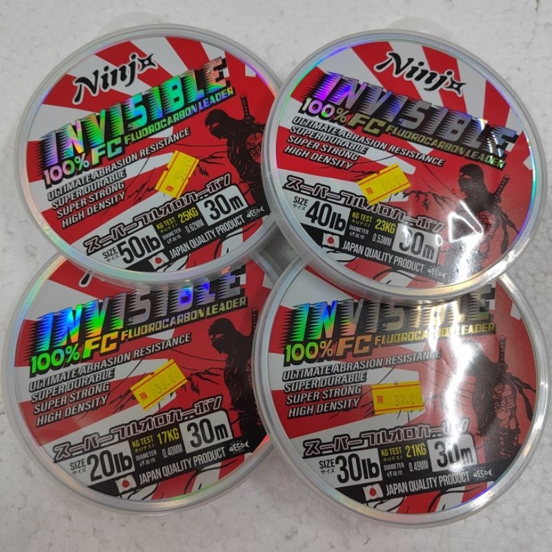 Ninja Invisible 100% FLUOROCARBON Leader 30Meter | Shopee Malaysia