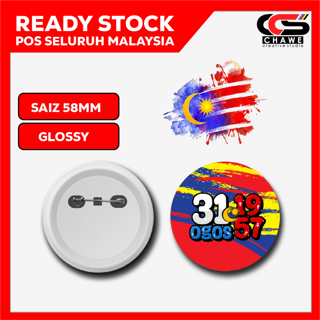 BUTTON BADGE MERDEKA Malaysia Madani 2024 Saiz 58mm | Shopee Malaysia