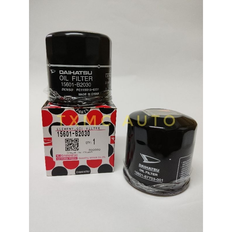 Original Daihatsu Oil Filter Black Short PN 15601-87703/15601-B2030 ...