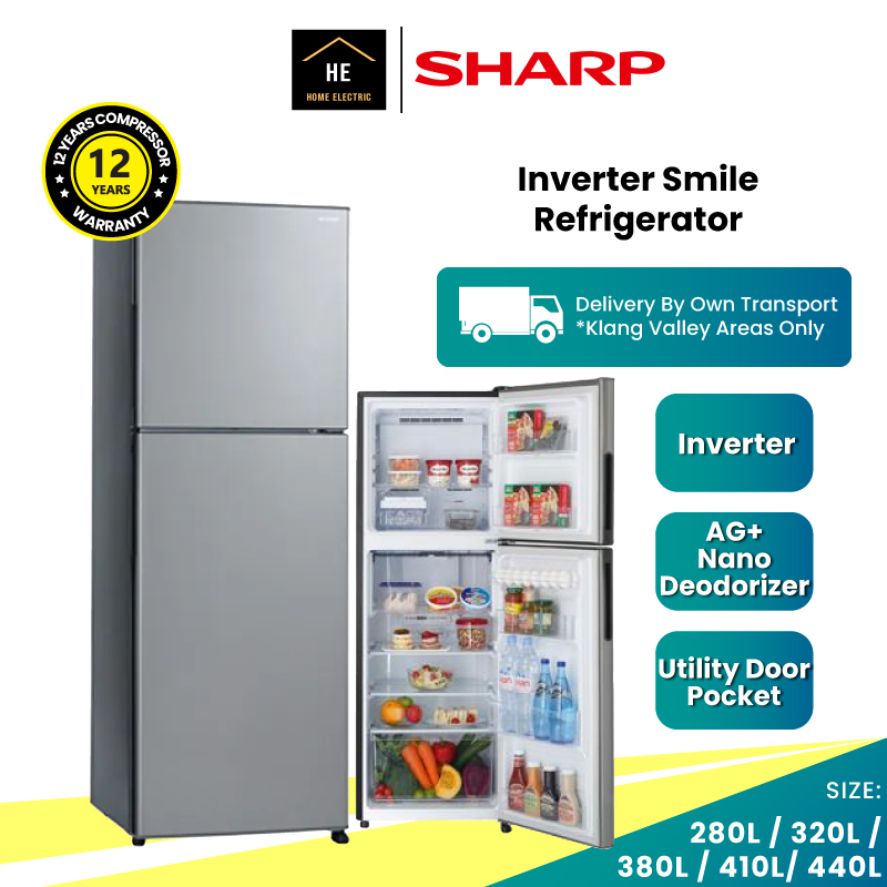 (𝗡𝗘𝗪) SHARP 280L / 320L / 380L / 410L / 440L Inverter Smile ...