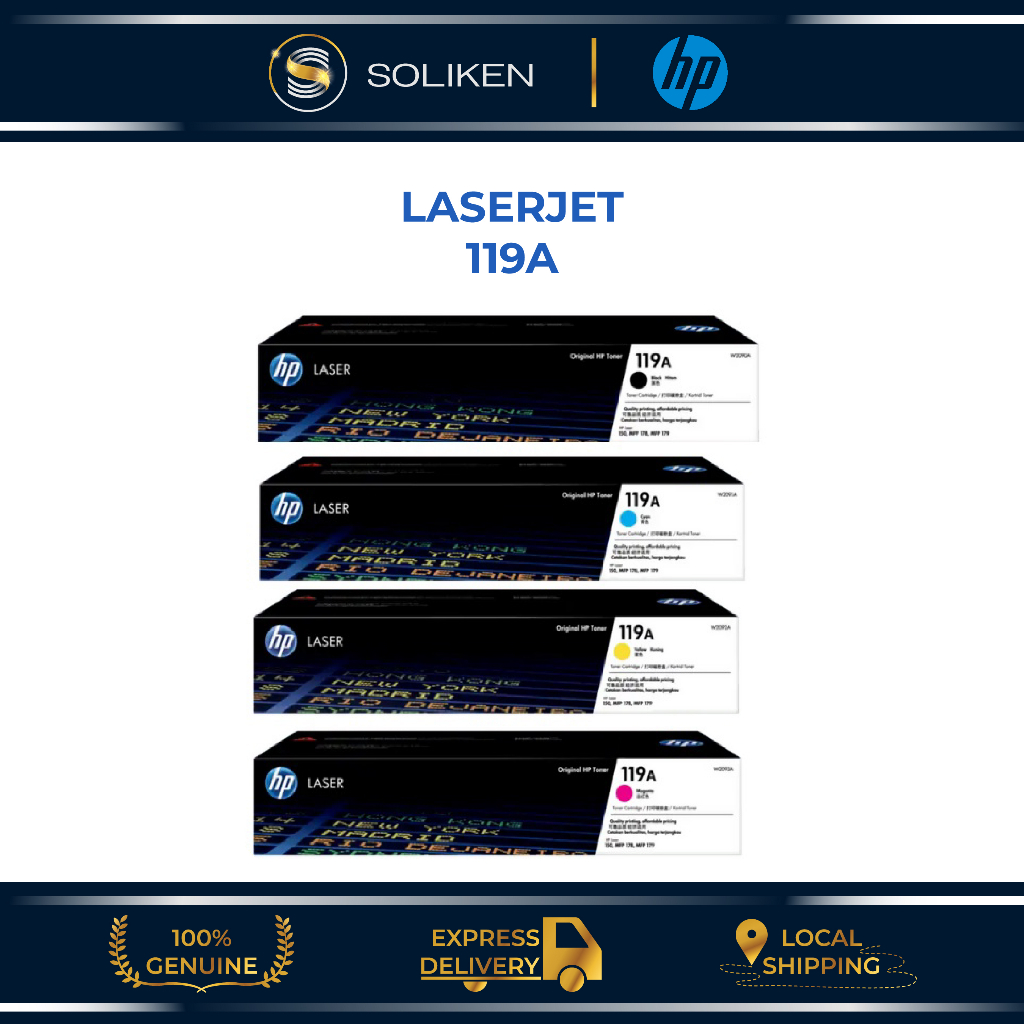 [ORIGINAL] HP 119A Original LaserJet Toner Cartridge(W2090A W2091A ...