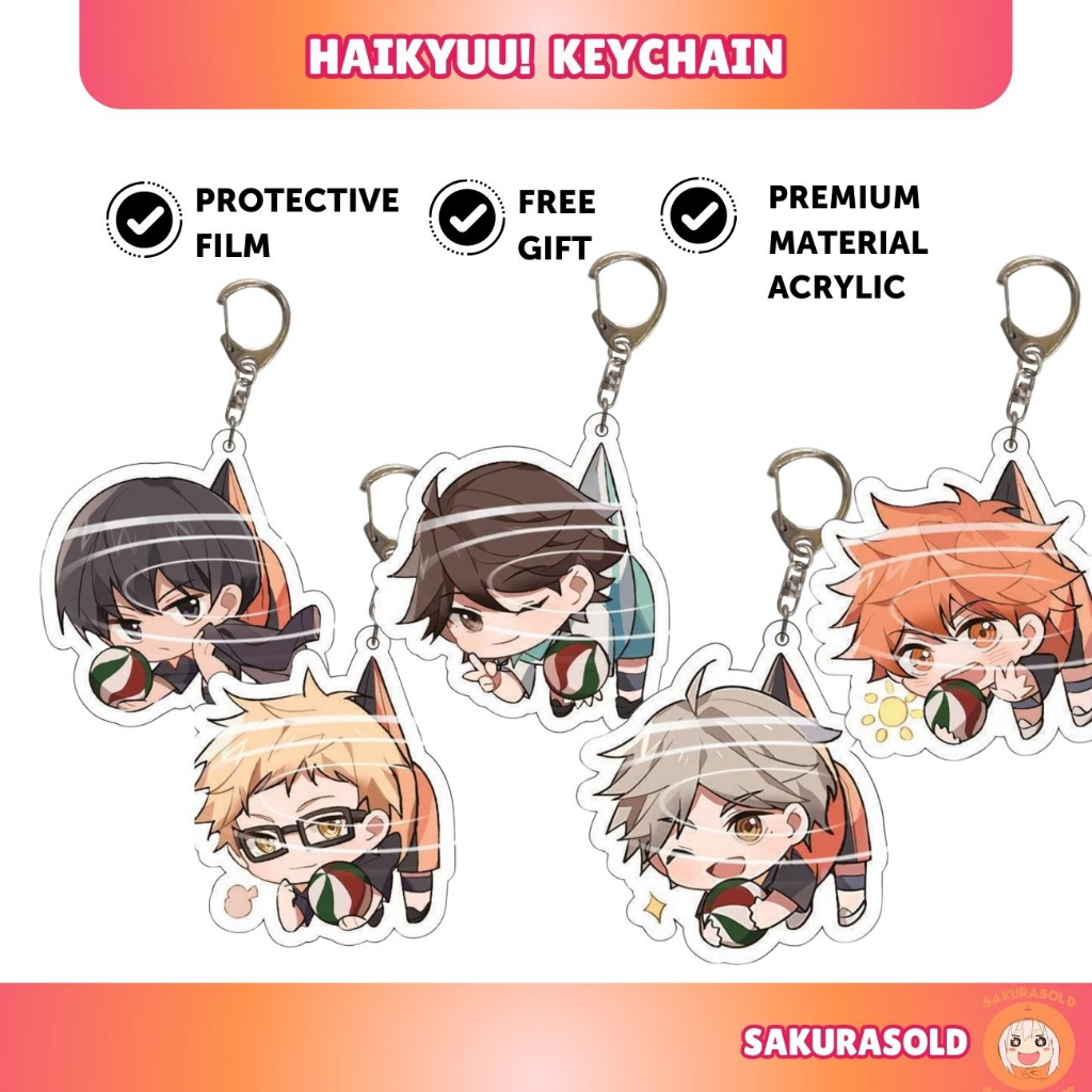 Haikyuu Keychain Haikyuu Keychains Karasuno Nekoma Keychain Anime ...