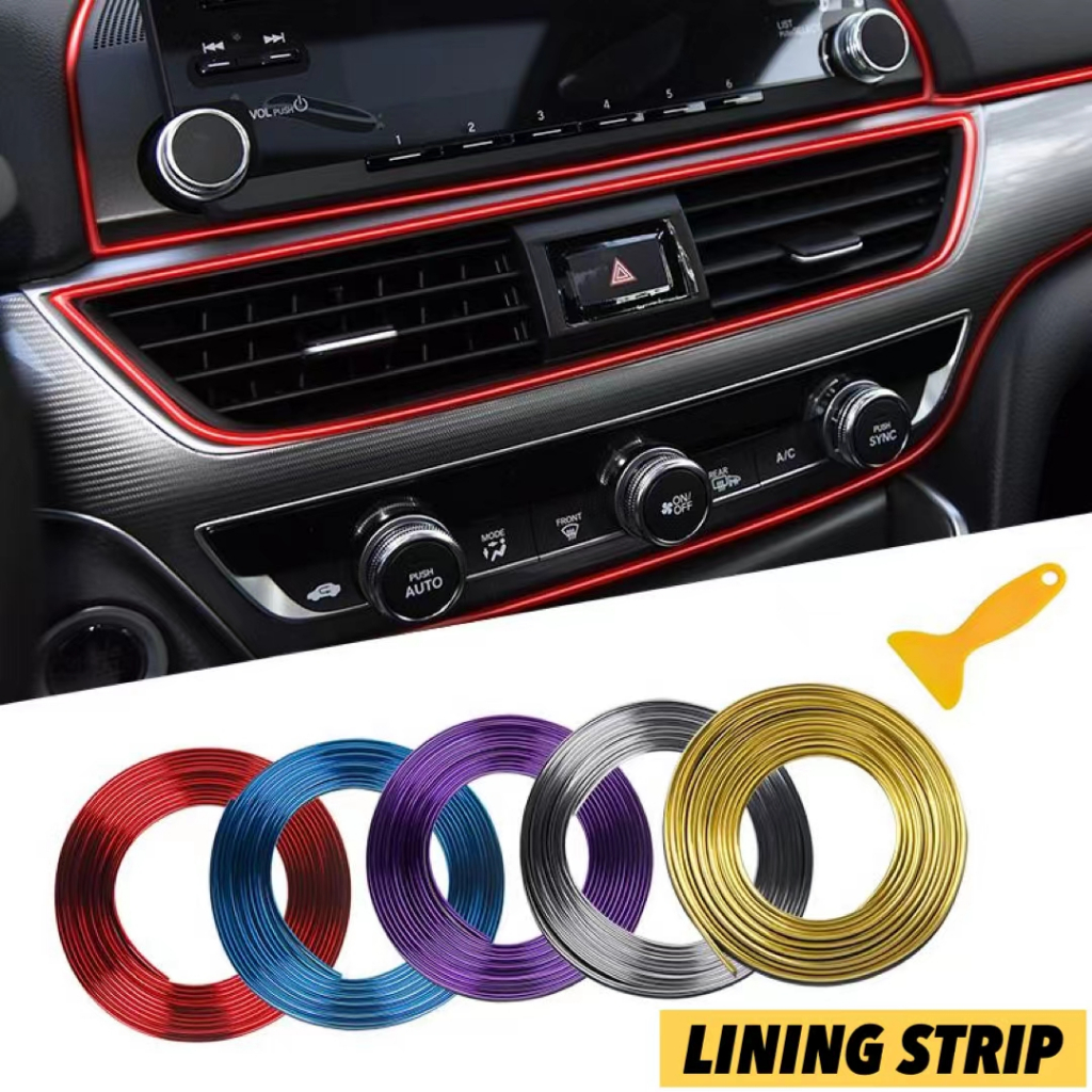 Chrome Decoration Lining Strip Car Interior Dashboard Aircond Door ...