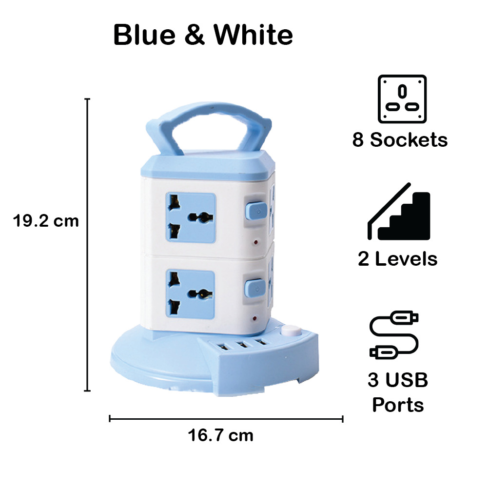 Socket Extension Plug With Usb Extension Plug Heavy Duty Power Vertical ...