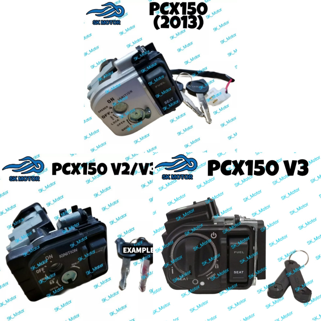 Honda PCX150 / PCX 150 V1 V2 V3 OLD NEW Ignition Main Switch / Full Set ...