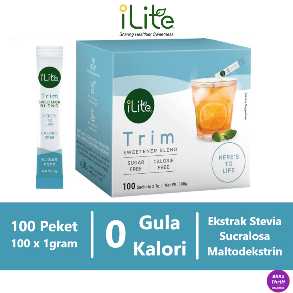 iLite TRIM Sweetener Blend Calorie Free Pemanis Alternatif Gula ...