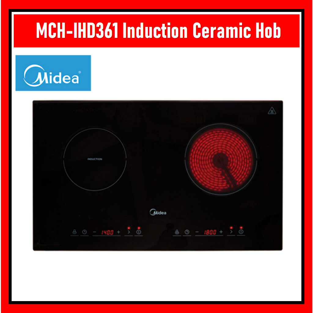 Midea Hybrid induction And Ceramic Cooktop (70 cm) MC-IHD361 | Shopee ...