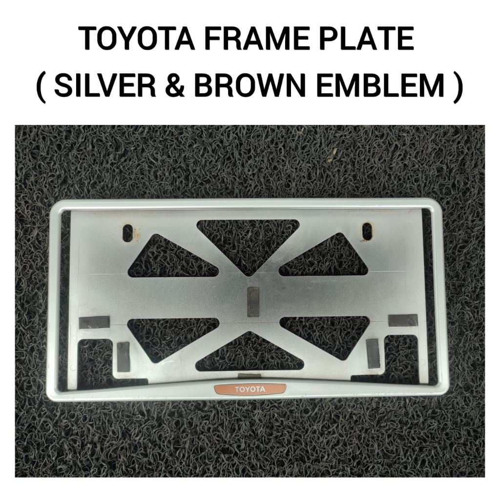 🇯🇵🇯🇵 Toyota Frame Plate ( Silver & Brown Emblem ) / Car Number Plat ...