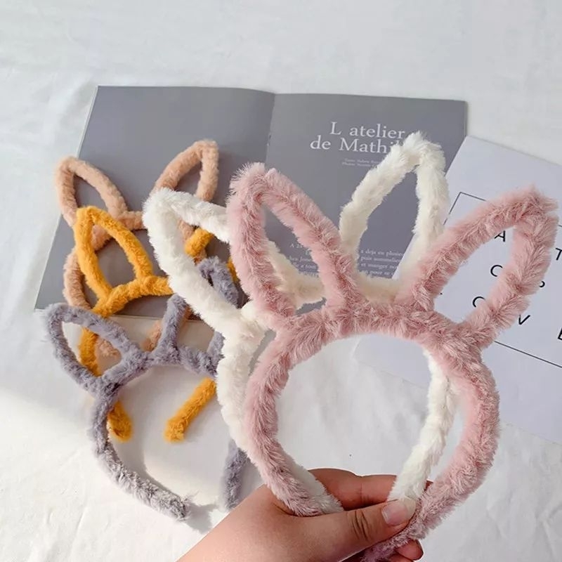 [READY STOCK] KOREA STYLE LOVELY PLUSH RABBIT EAR DESIGN HAIRBAND ...