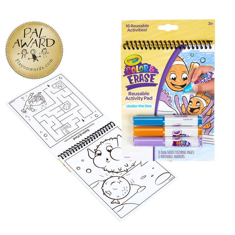 Crayola Color and Erase Reusable Activity Pad Ocean Under The Sea ...