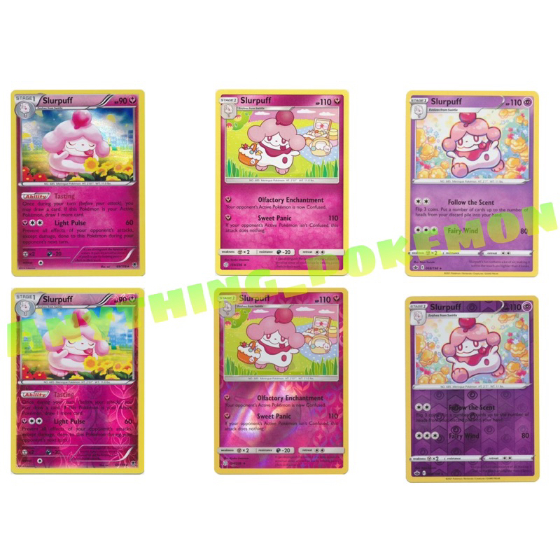 Pokemon Card - Slurpuff (69/119), (154/236), (068/198) - RARE/HOLO RARE ...