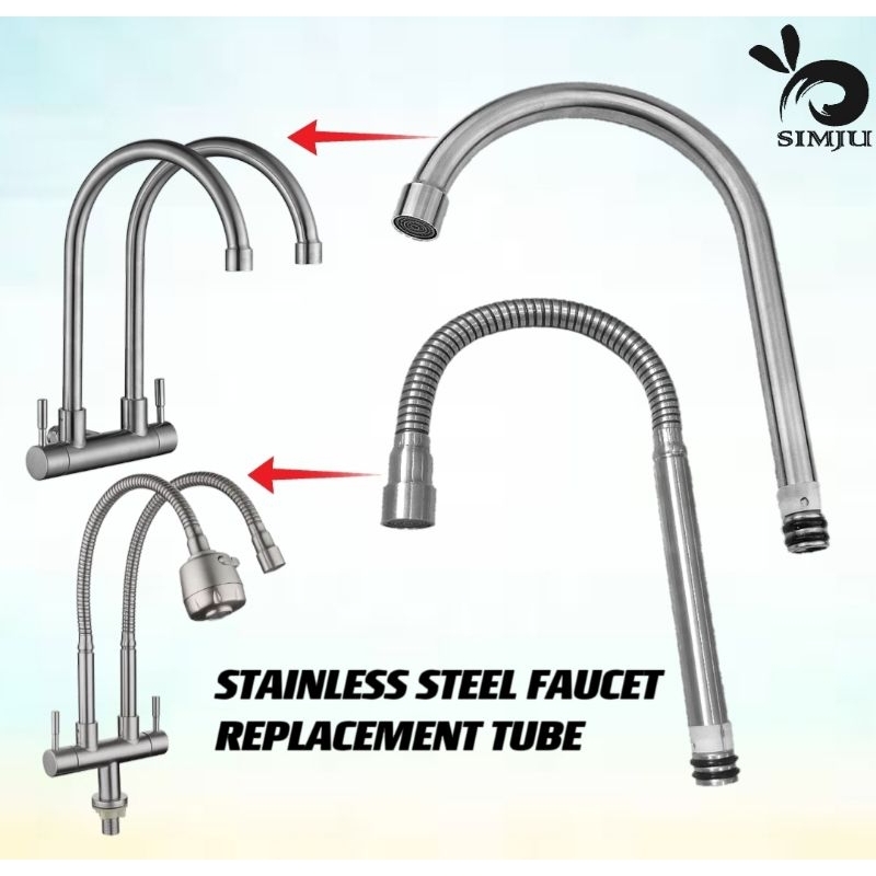 SIMJU Stainless Steel Kitchen Sink Faucet Replacement Tube / Sinki ...