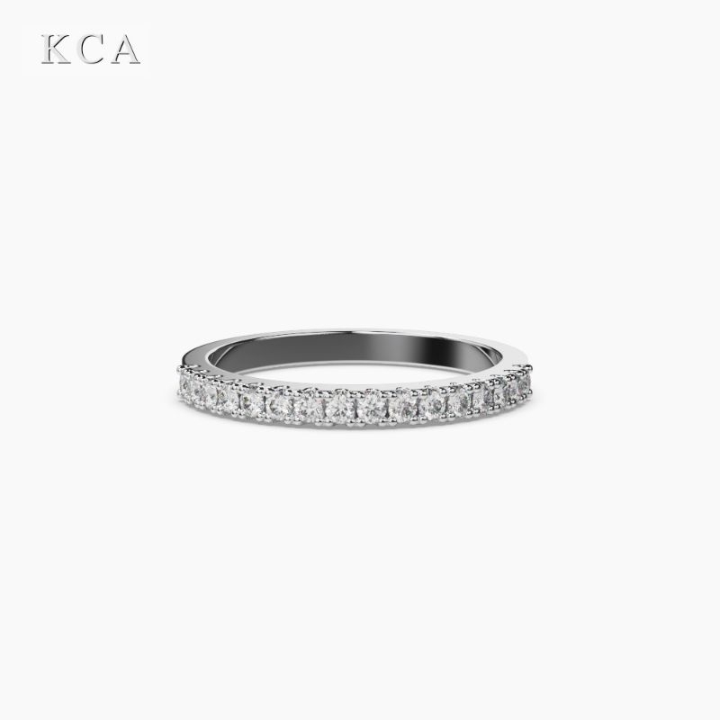 KCA Diamond Band Sterling Silver Wedding Ring | Shopee Malaysia