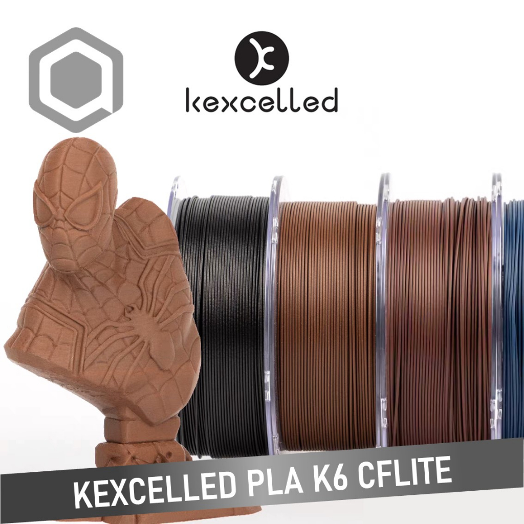 Kexcelled PLA K6CF-Lite Carbon Fibre 3D Printer Filament - 1kg / 1.75mm ...