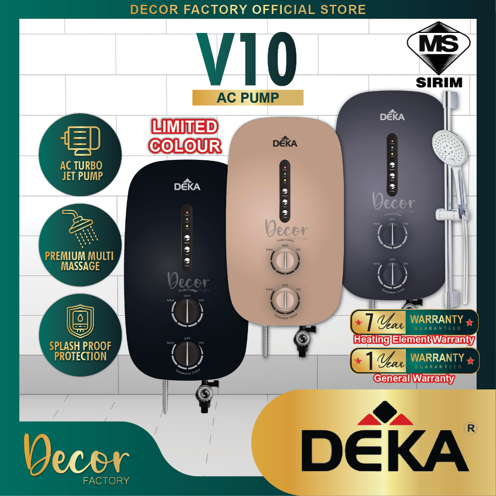 DEKA Water Heater DEKA V10 AC Pump AC Turbo Jet Pump 5 Way Premium ...