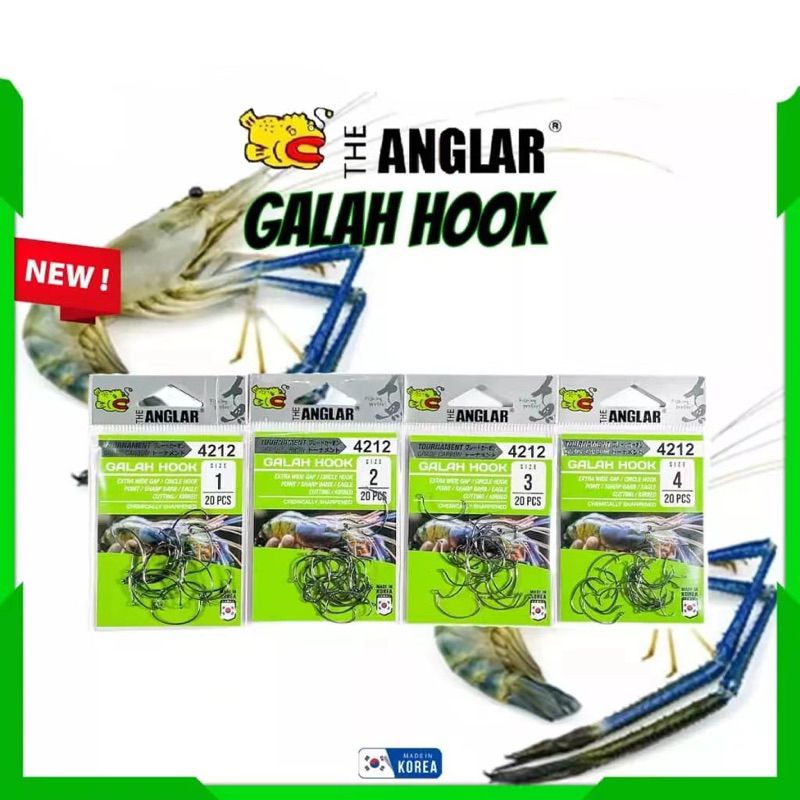 Anglar 4212 Wide Gap Inline Galah Hook Made In Korea Macam Ninja Mata ...