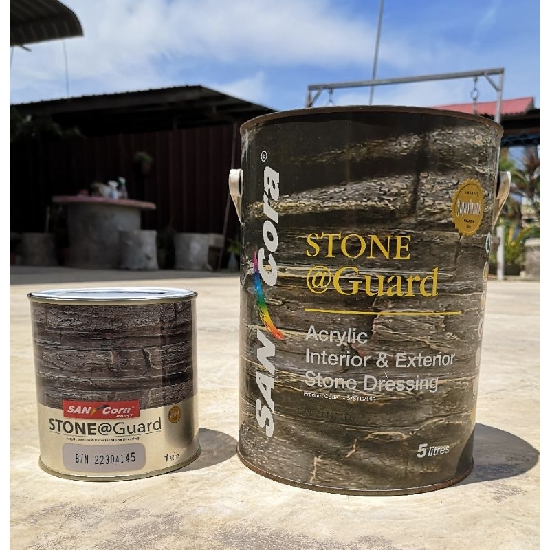 1L / 5L SANCORA STONE GUARD 🎀Acrylic Interior & Exterior Stone Dressing 🌟 CAT UNTUK KILAT BATU ...