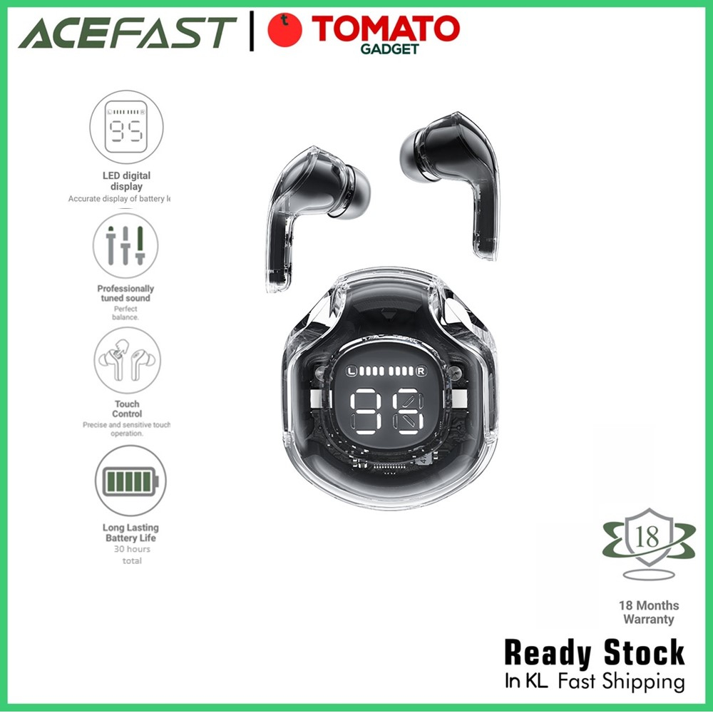 AceFast T8 TWS AI Call Noise Reduction Bluetooth Earbuds l Waterproof ...