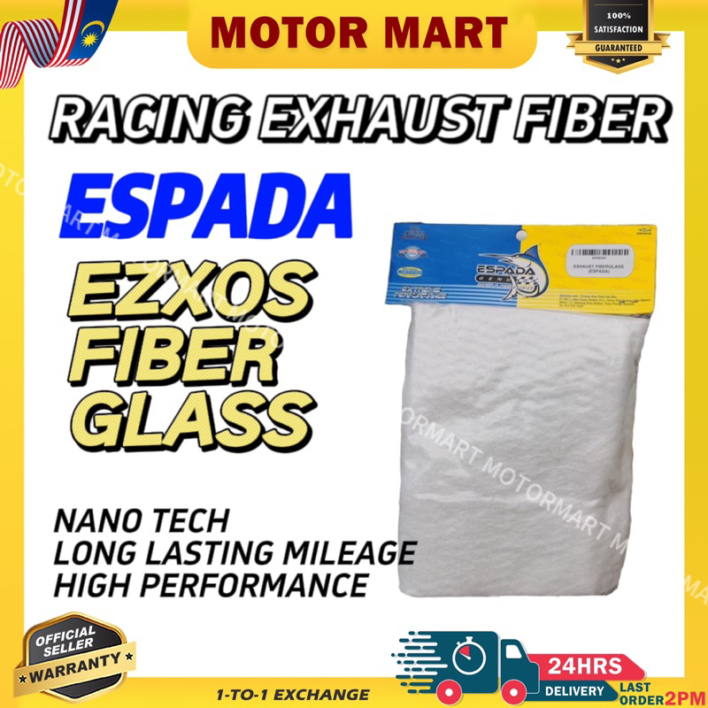 Espada Racing White Fiberglass 2 Layer Exhaust Pipe Ekzos 21.5cm x ...