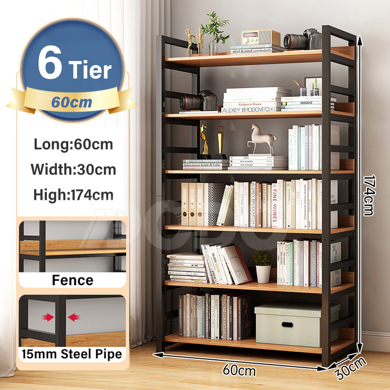 DO 4/5/6 Layers Multipurpose Rack BookShelf Metal Frame Shelves Rack ...