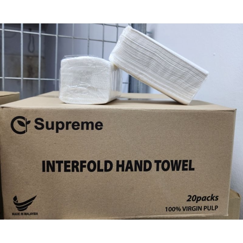 20pkt Supreme Interfold Hand Towel ready stock 20pkt Supreme Tuala ...