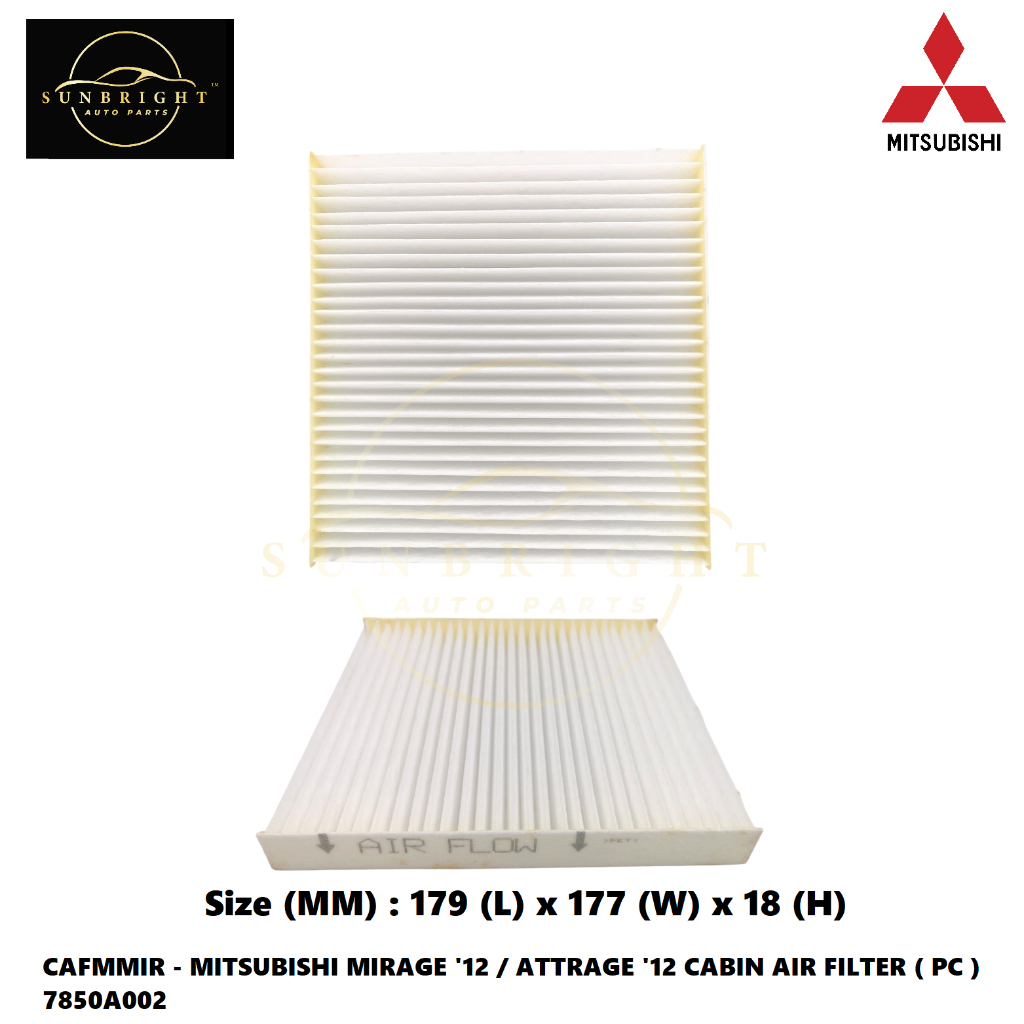MITSUBISHI MIRAGE '12 / ATTRAGE '12 CABIN AIR FILTER ( PC ) 7850A002 ...
