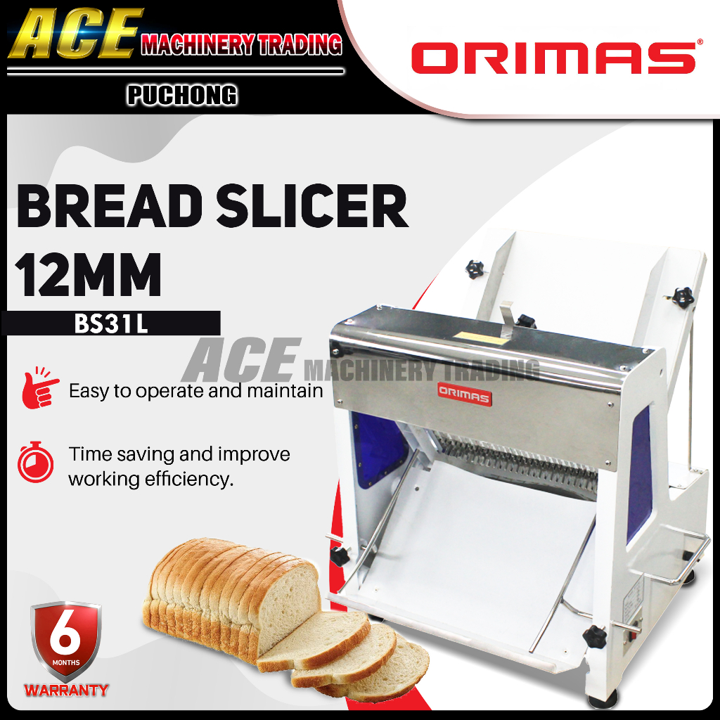 [ ORIMAS ] Bread Slicer / Mesin Roti Cutter 12mm 30pcs 250W - BS31L ...