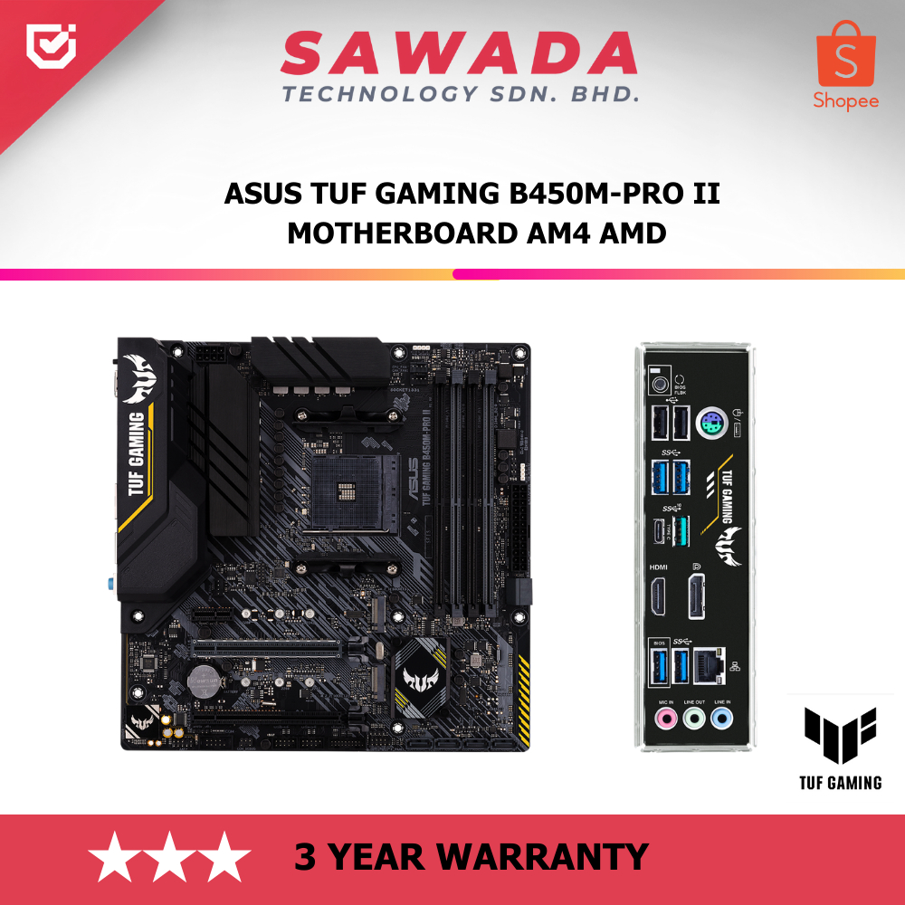 ASUS TUF GAMING B450M-PRO II MOTHERBOARD AM4 AMD | Shopee Malaysia