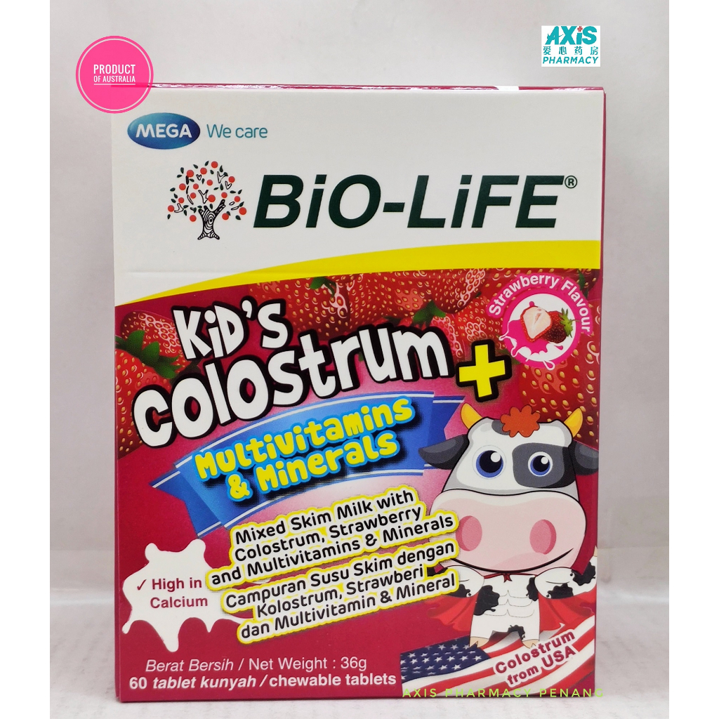 BIO-LIFE KID'S COLOSTRUM PLUS MULTIVITAMIN & MINERALS Mixed Skim Milk ...