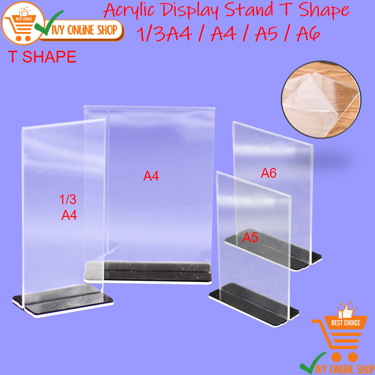 Acrylic Sign Holder A4 Thickness Double Sided Thick Plastic Sign ...