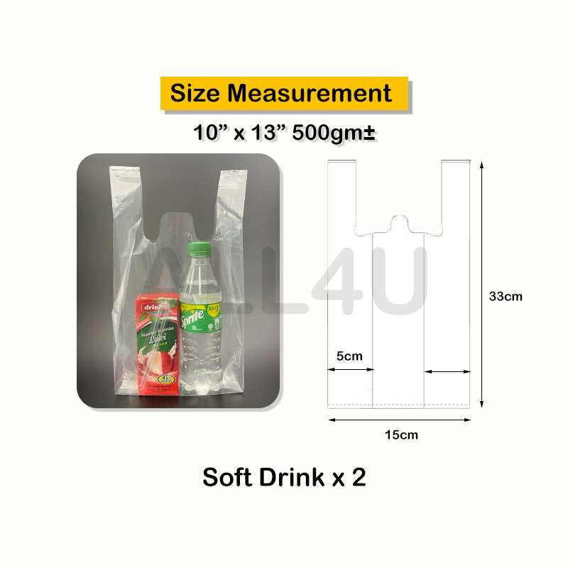 PP Plastic Bag Singlet Transparent Bag 500g Clear Plastic Bag Plastik ...