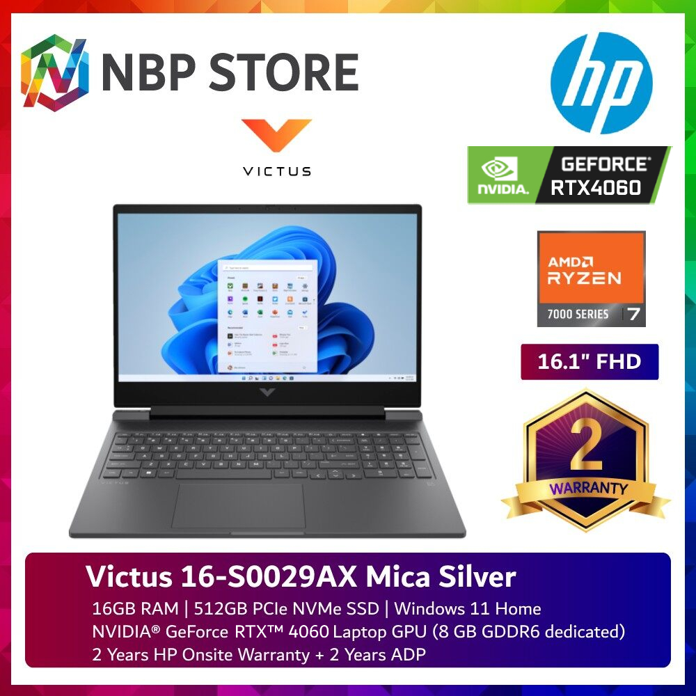HP Victus 16-S0029AX 16.1" FHD 144Hz Gaming Laptop Mica Silver ( Ryzen ...
