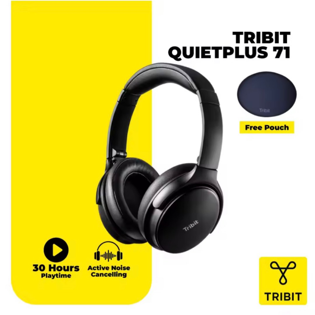 Tribit QuietPlus 71 Tribit - ANC Bluetooth Headphones 30 Hours Play ...