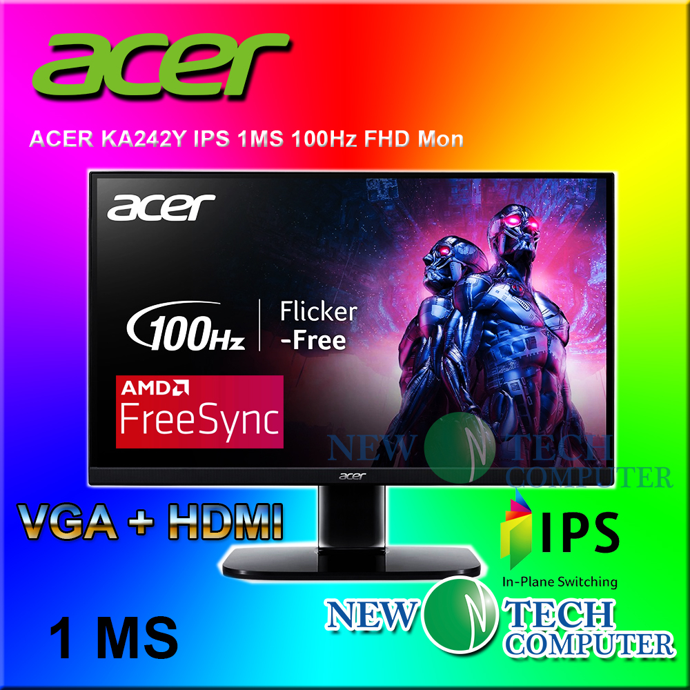 Acer KA242Y 23.8 inch FHD IPS 100Hz 1ms 250nits HDMI+VGA) KA242 3 Years ...