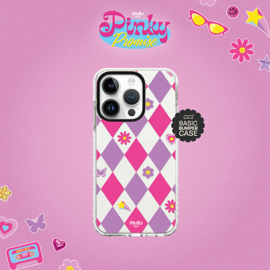 Diamond Fleur I - Pinky Promise Collection (Powered by Basic Bumper) Compatible with iP16PROMAX ...