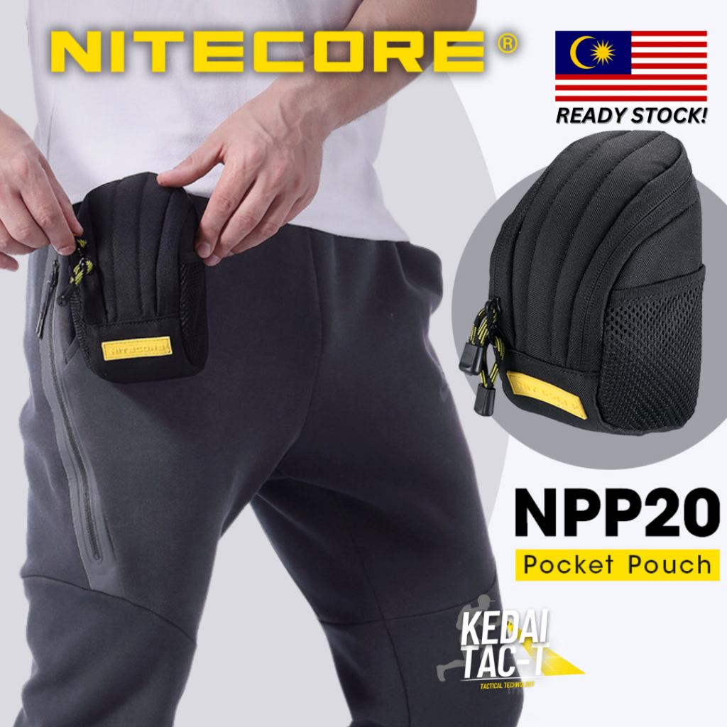 NITECORE NPP20 - EDC Polyester Pocket Pouch BLACK- ORIGINAL - Ready ...
