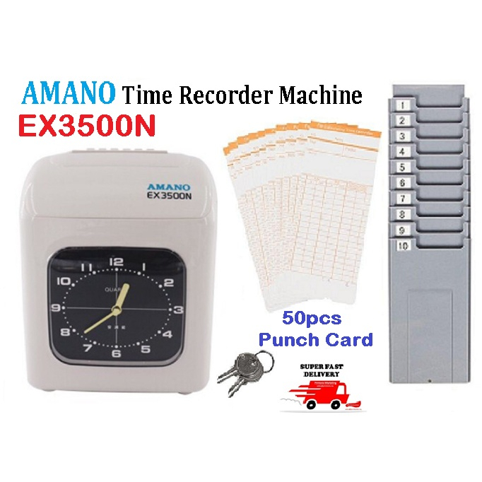 AMANO EX3500N Time Recorder Punch Card Machine (ANALOG) | Shopee Malaysia