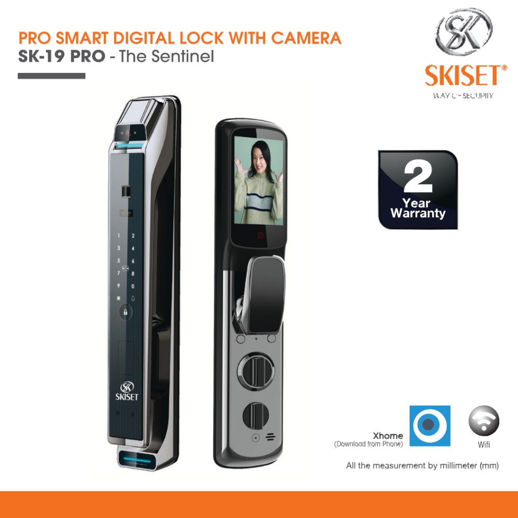 SKISET SK-19 Pro Smart Digital lock with camera ( The Sentinel) | Shopee Malaysia