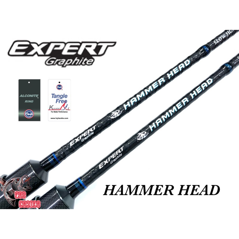 EXPERT Graphite HAMMER HEAD SLOW PITCH JIGGING GAME FISHING ROD ...