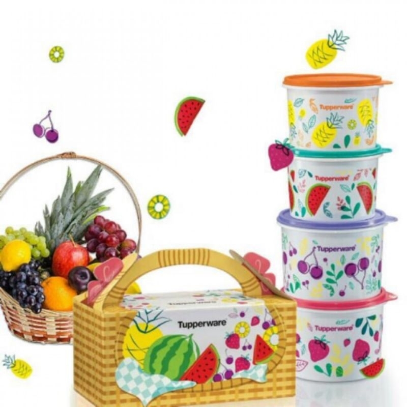 Tupperware Fruity Canister Set (4pcs) | Shopee Malaysia
