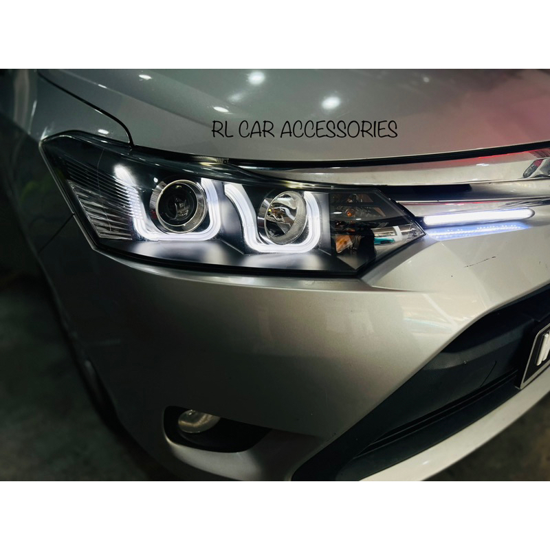 Toyota vios ncp150 headlamp headlight head lamp light led u bar 2013 ...
