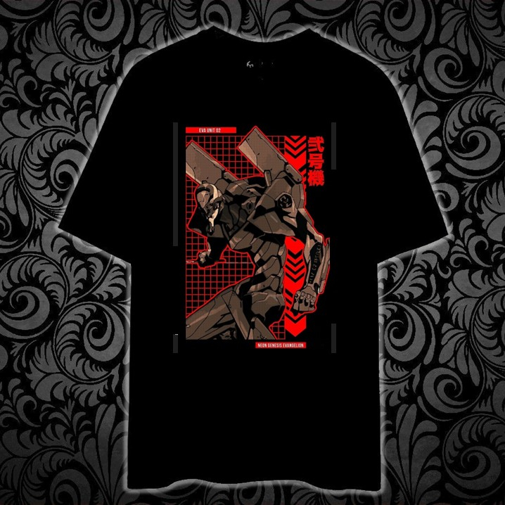 EVA UNIT 02 EVANGELION anime v2 Printed t shirt unisex 100% cotton ...