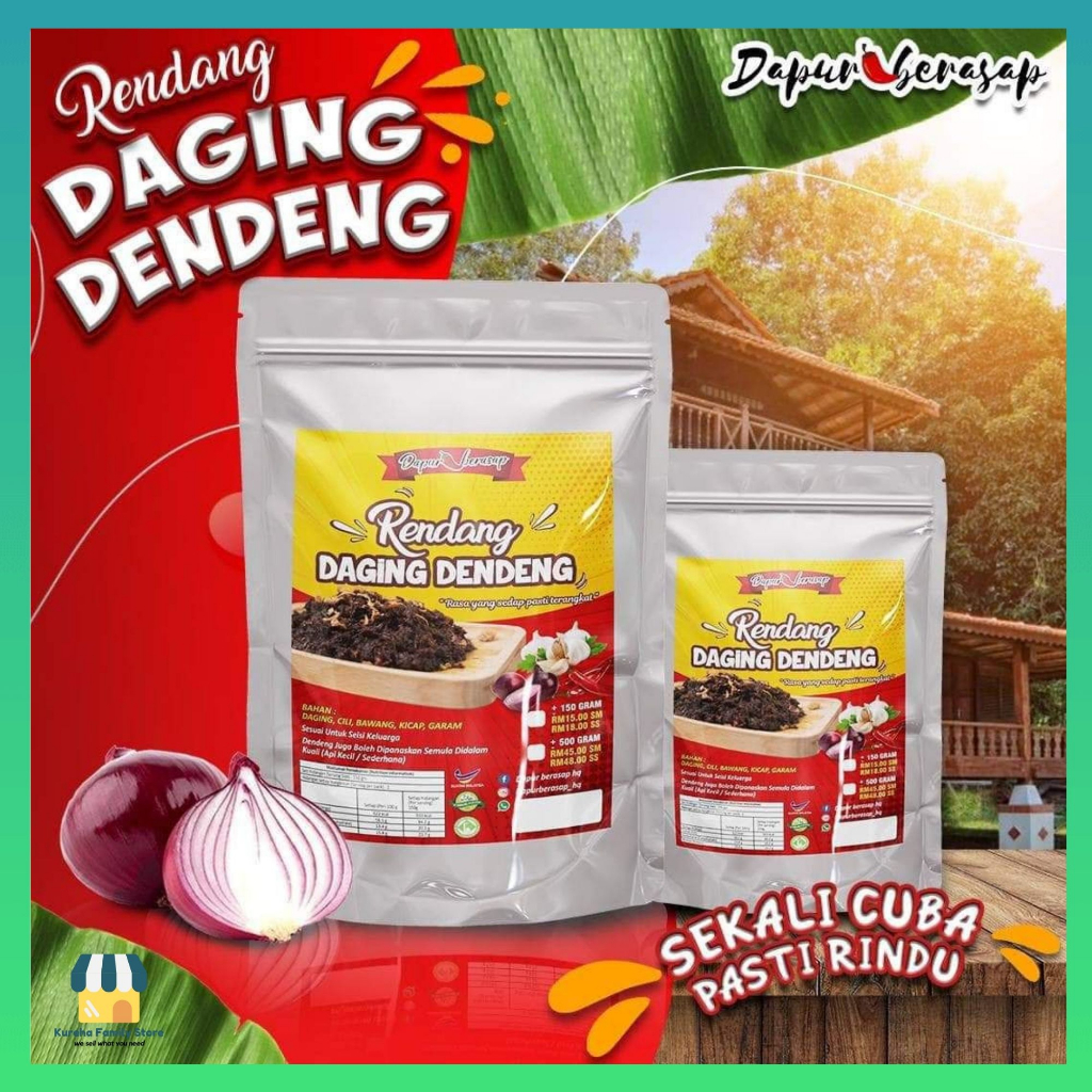 RENDANG Daging Dendeng 150g Dapur Berasap Ready to Eat Meal Beef ...