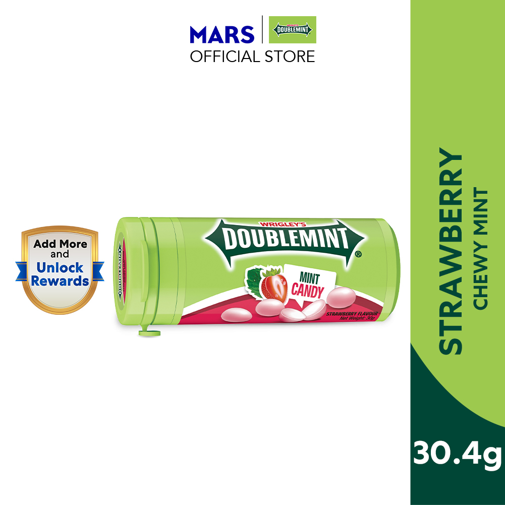 Doublemint Chewy Mints Strawberry Bottle 30g / Fruity | Shopee Malaysia