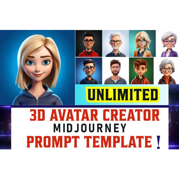 3D Avatar Prompt Template for Midjourney | Shopee Malaysia