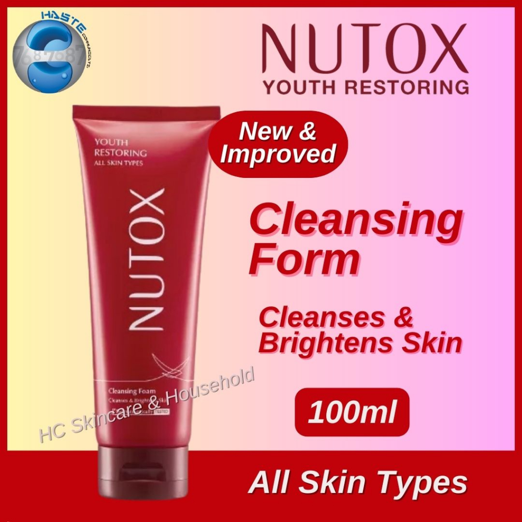NUTOX Youth Restoring Cleansing Foam - All Skin Types (100ml) Cleanses ...