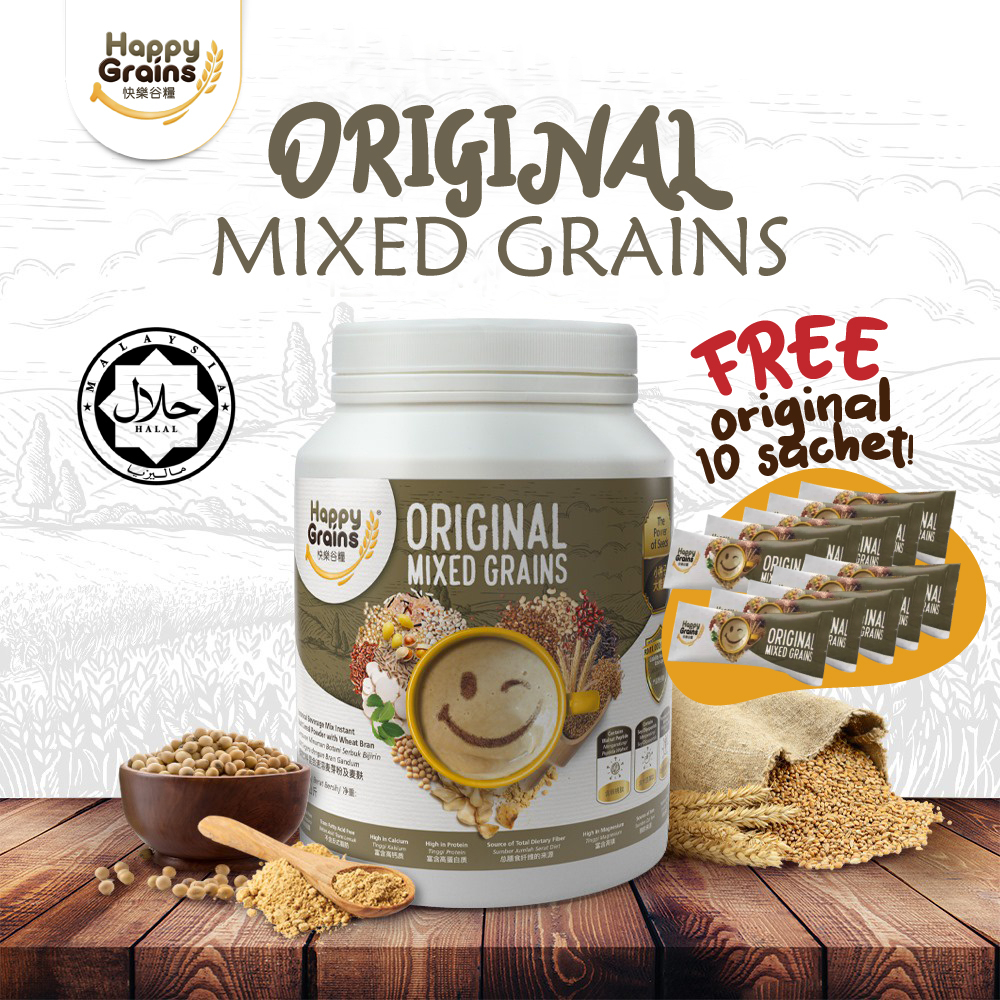 HAPPY GRAINS 快乐谷糧 Original 1.2KG Black Seeds 1KG Choco 800G Fiber Bone ...
